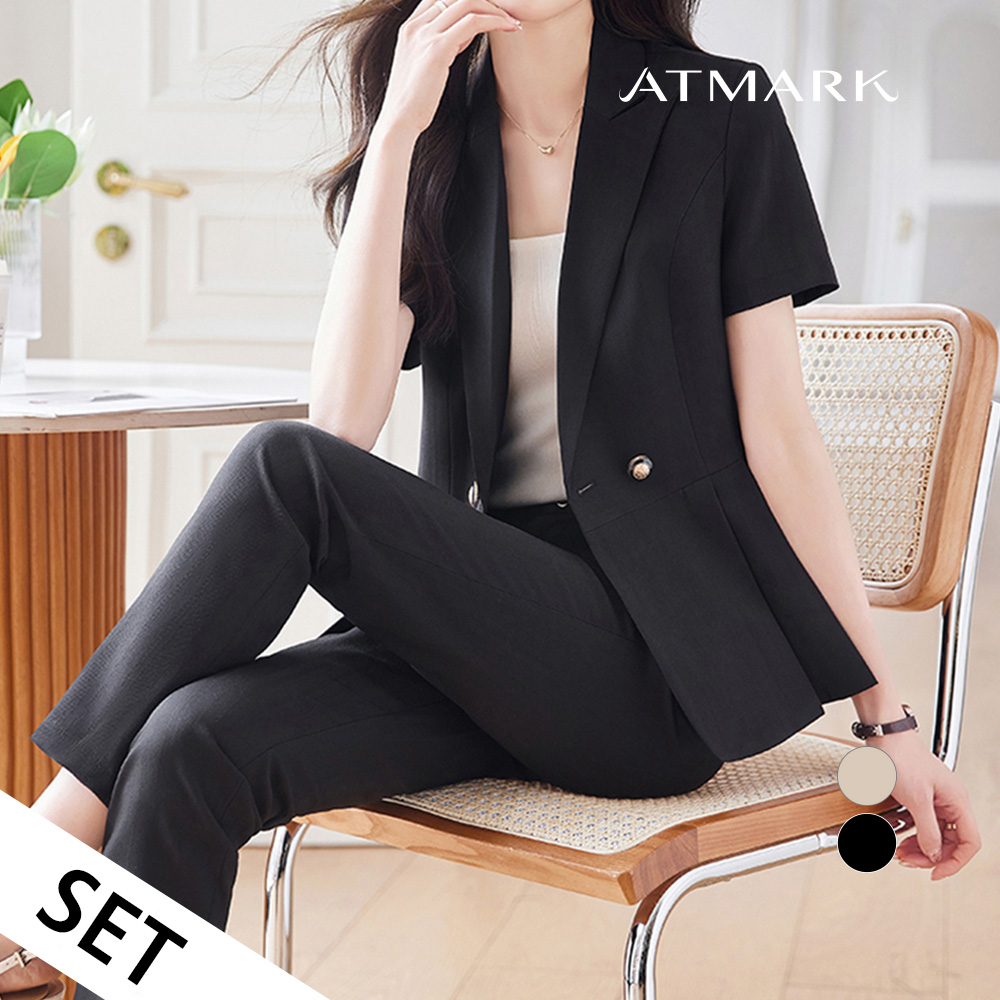 포스티 - ATMARK 투버튼플레어자켓+팬츠SET_AA43SE007G