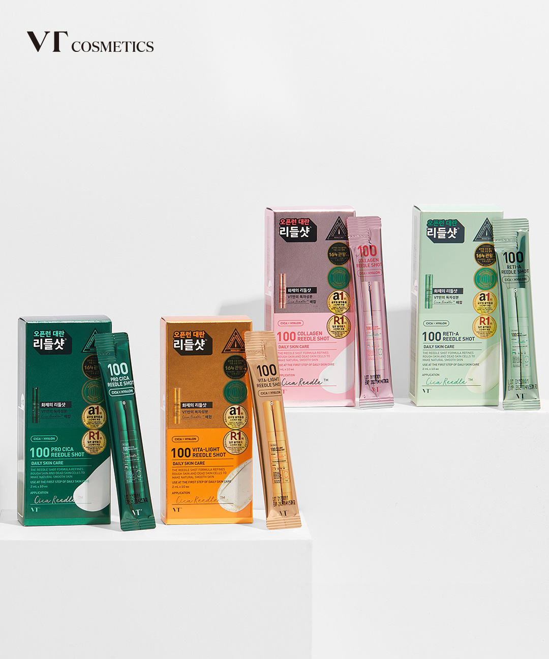 VT코스메틱 🩷한정수량🩷 VT 100 리들샷 스틱파우치(2ml*10EA)(프로시카,콜라겐,레티-에이,비타-라이트)