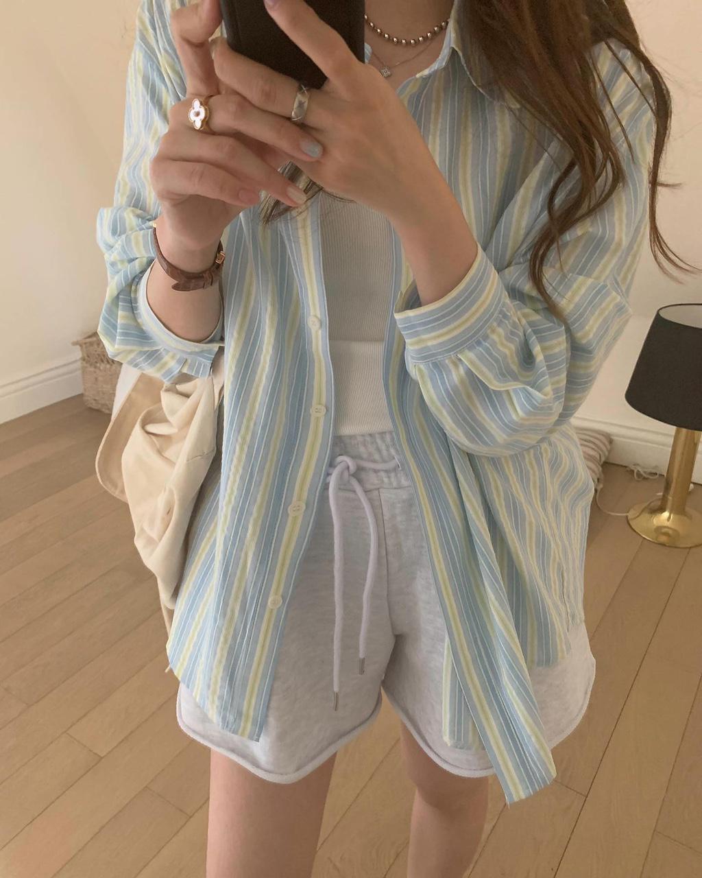 베데떼 프리티영띵 pyt 콜링 스트라이프 셔츠 남방 (2col)