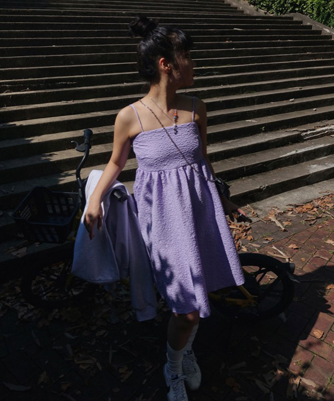 비비크 POMI BACK TWO STRAP DRESS (4COLORS!)