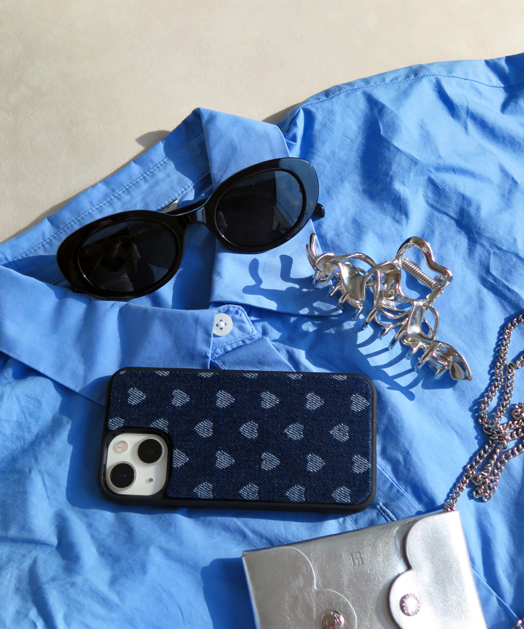 테라헤르츠 TEXTILE PHONE CASE [HEART]