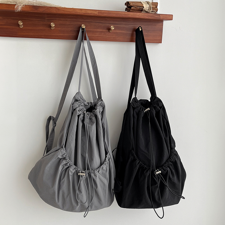 에이어패럴 🔥당일출고신학기가방추천🔥가을 어텀 나일론 스트링 복조리 슬링백 보부상 아이패드 노트북 빅 포켓 짐색 백팩 여행용 가방 여행보부상가방 동남아바캉스룩 Gb048