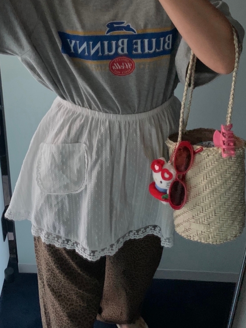 바이주베리 포켓 에이프런 스커트 (면100) - 2col