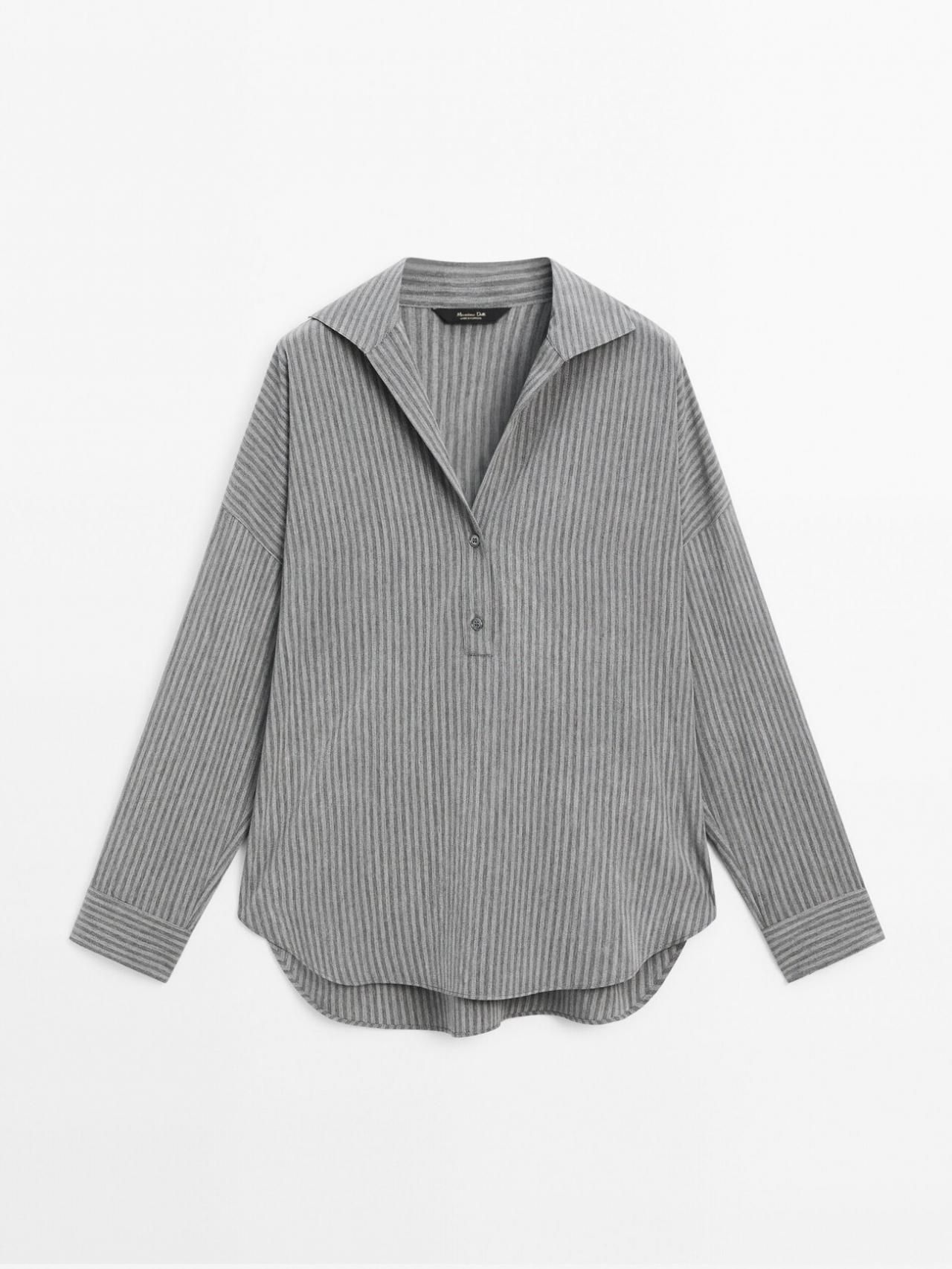 스페인샵 마시모두띠 스트라이프 칼라 셔츠 5177/798 GREY