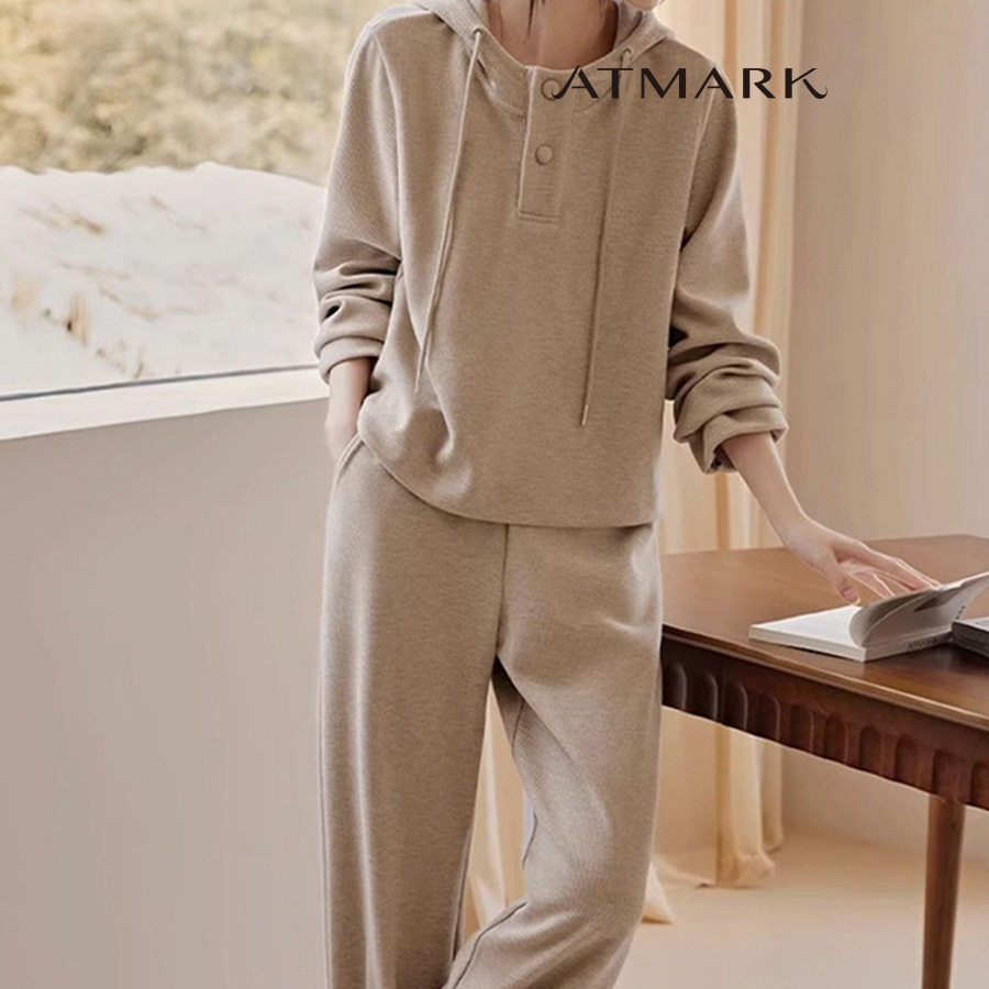 앳마크 ATMARK 하프버튼후디티셔츠+팬츠SET_AA46SE003G