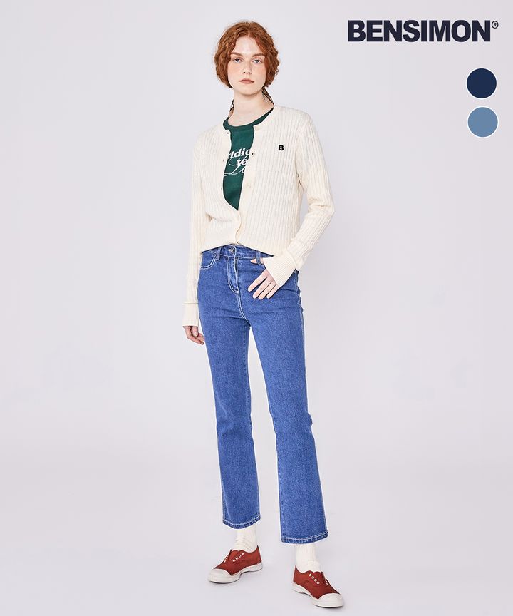 포스티 여성 라이크라 데님팬츠 2종택1