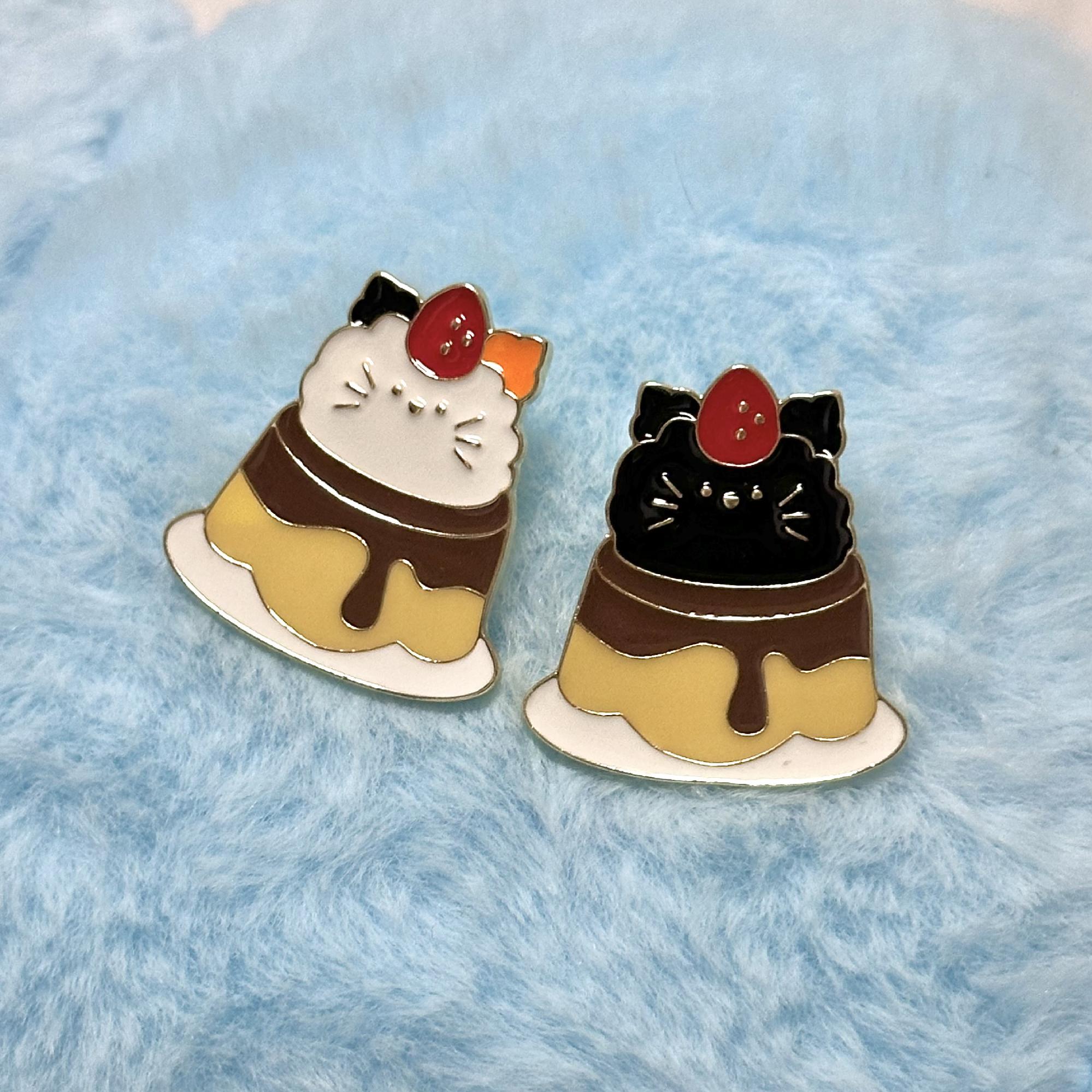 따순해 유기묘후원 금속뱃지 pudding cat