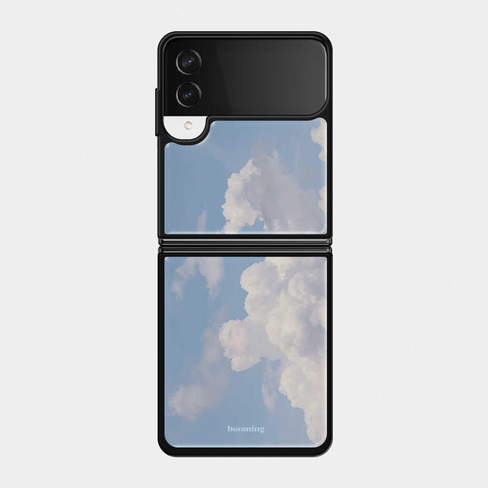 붐잉 자체제작 Z플립654 플립 에폭시범퍼 감성 자연배경 구름 케이스 갤럭시 Z 플립6 5 4 지플립 휴대폰 핸드폰 우정 커플 친구 생일 선물 Nfc 교통카드 무선충전