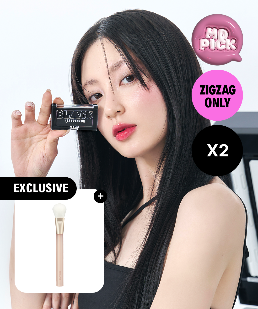 롬앤 🖤롬앤X이나피스퀘어/MD PICK🖤 베러 댄 치크X2 (+치크 브러쉬 증정)