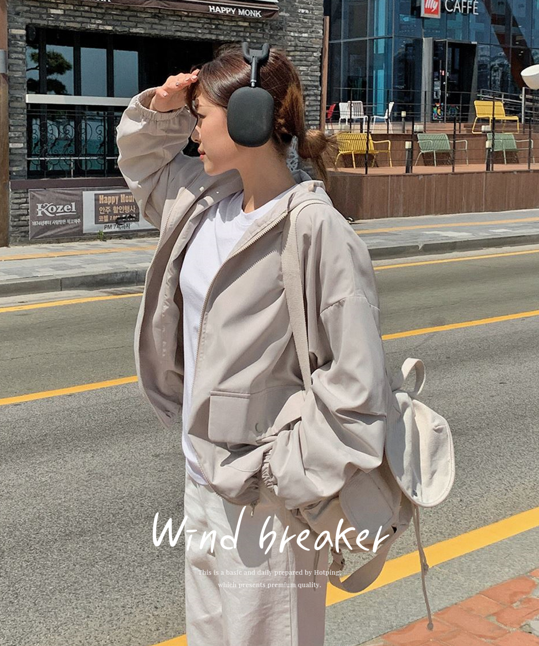 핫핑 Made 캐주얼링 루즈핏 후드 집업점퍼 44~120 간절기아우터 빅사이즈점퍼 후드집업 오버핏점퍼 캐주얼점퍼 캐주얼코디 간절기점퍼 후드바람막이 포켓바람막이 윈드