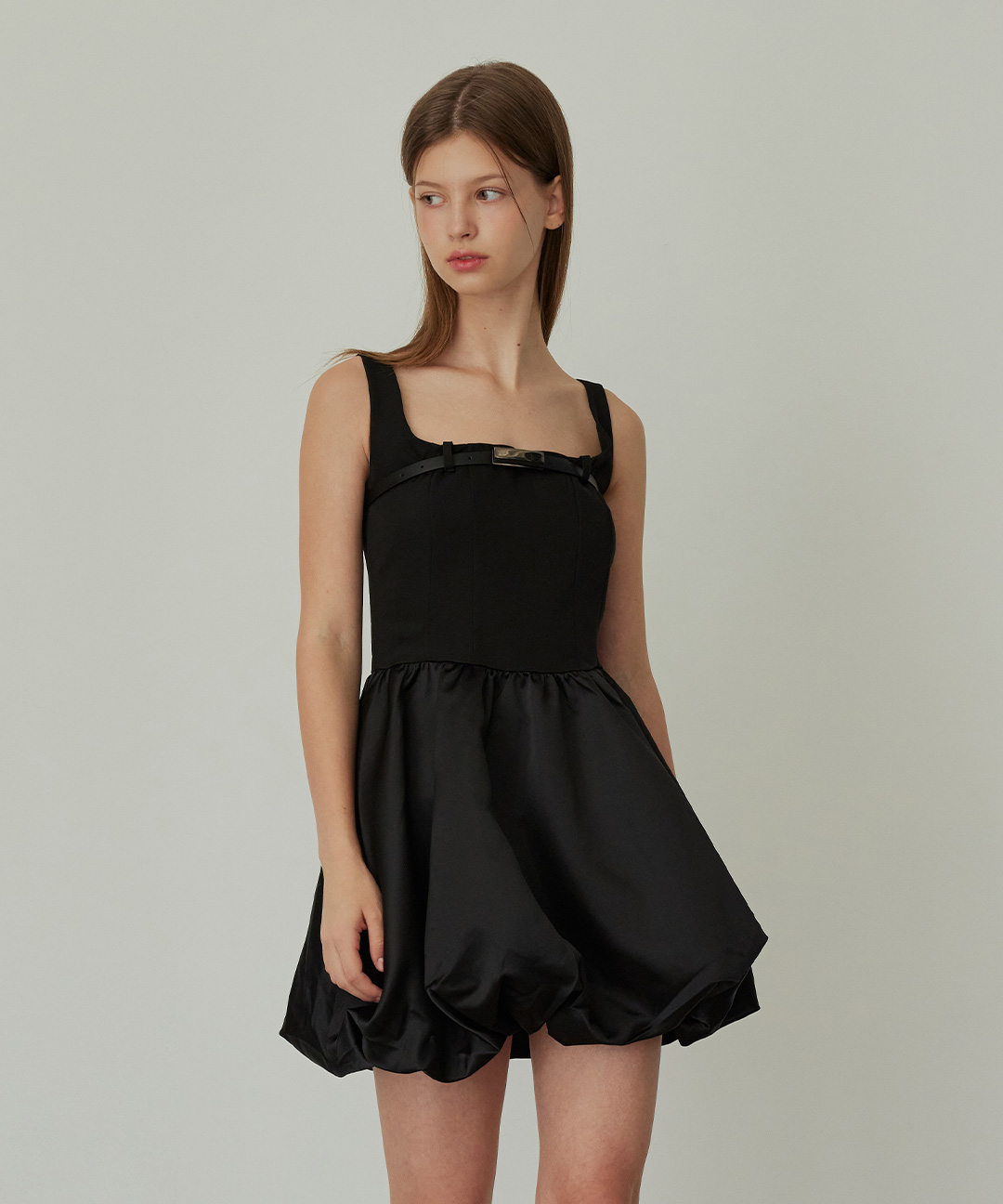 하이버넷 Balloon Mini Dress BLACK