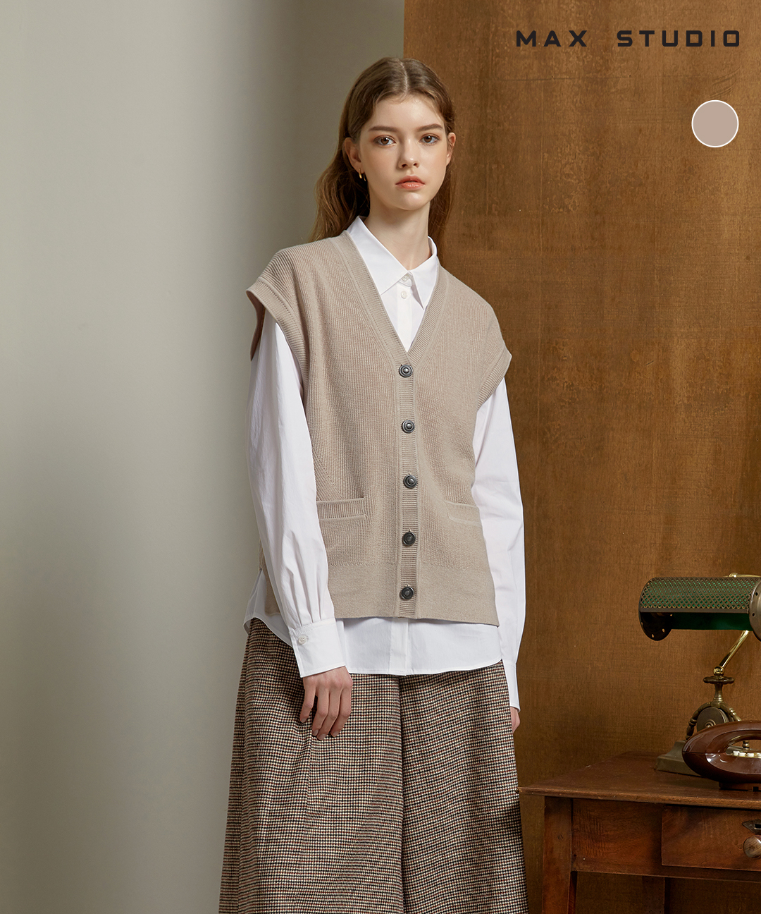 포스티 - 캐시미어 버튼 베스트(H1019)