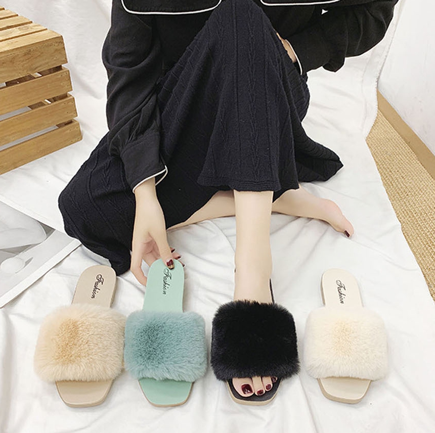 집콕끼리 털 슬리퍼 겨울 퍼 사무실 실내화 여성 플랫 샌들 신발 쪼리 단화 조리 발편한 슈즈 뮬 블로퍼 로퍼 구두 여자 운동화