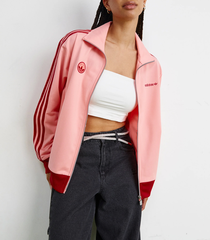 메소프501 아디다스 파이어버드 배지 트랙탑 저지 자켓 팬츠 핑크 레드 IZ2668 IZ2671