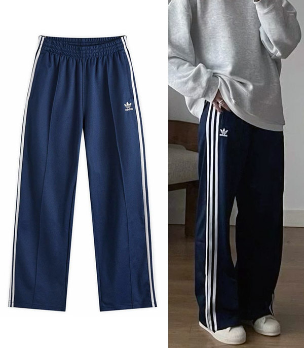 메소프501 아디다스 아디컬러 3S 배기 트랙 팬츠 그린 블랙 IZ4801 IZ2466