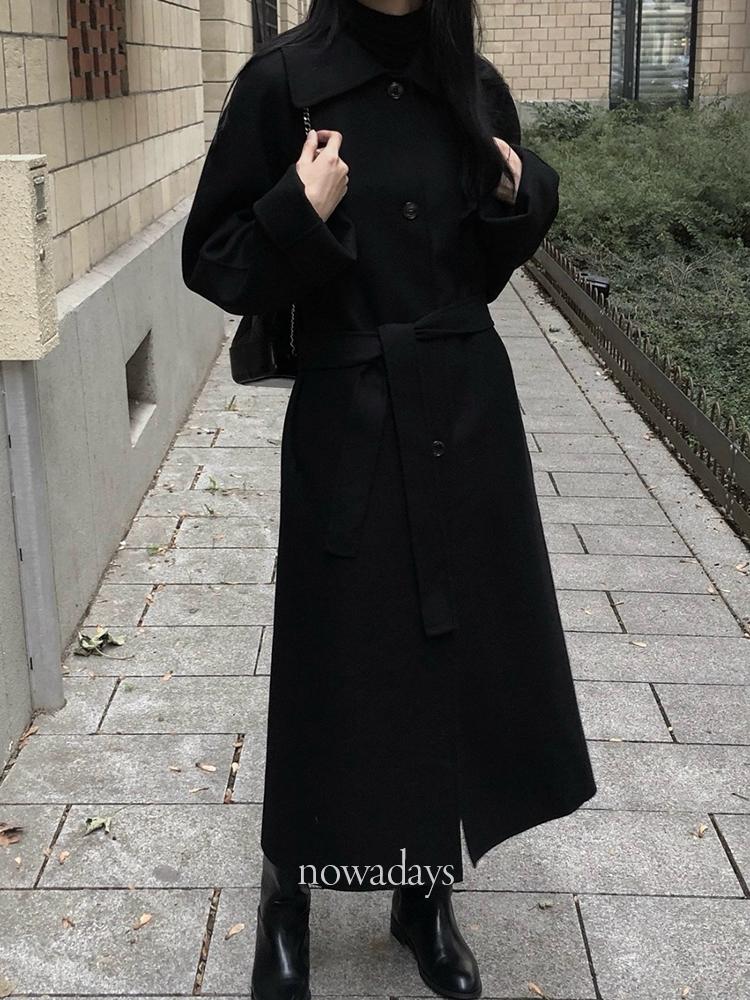 나우어데이즈 Le Butter 르버터 보슈 롱 핸드메이드 코트 울 빅카라 싱글 맥시 ct (2col)