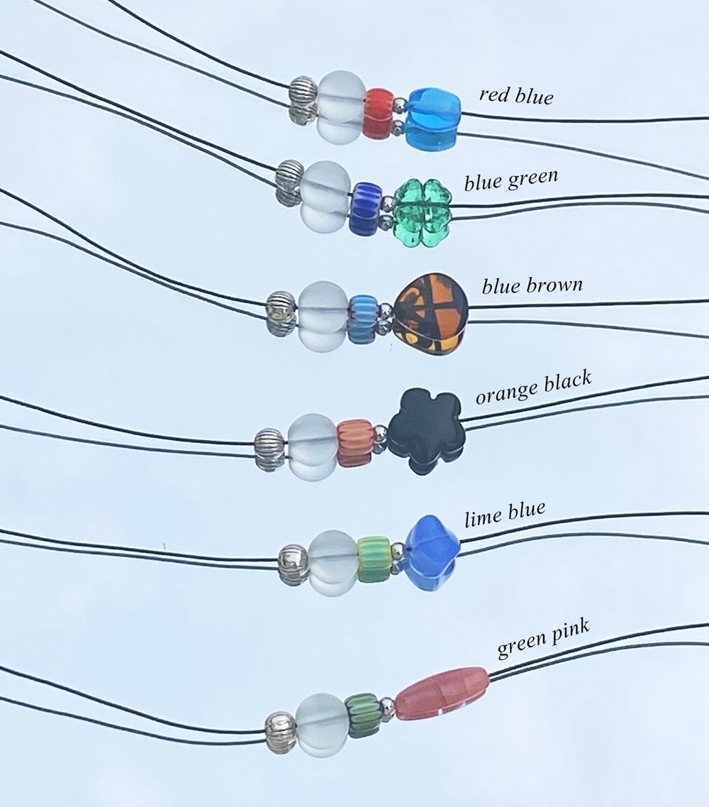 런디에스 point beads necklace (6color)
