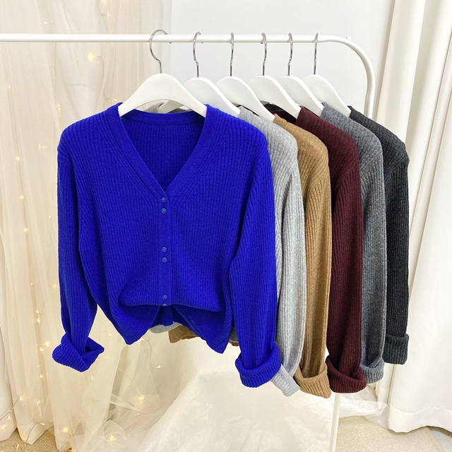 나라제이 신상 2버튼 울니트 골지 브이넥가디건 코발트블루 니트 가디건 간절기 겨울 봄 울가디건 블루 파랑 파란색 파랑색 파란 갈색 브라운 카멜 베이지 버건디 와인색