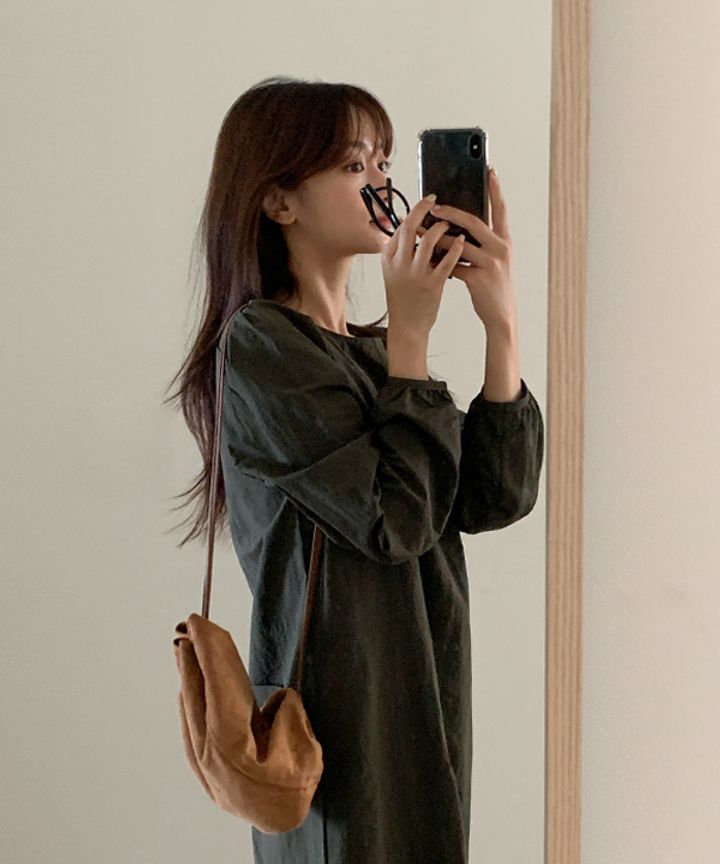 리얼코코 베스트세일 긴팔추가🤎가을버전누적10만장미니롱2기장자체제작 루밍 바스락 롱원피스 7 Color 하객룩