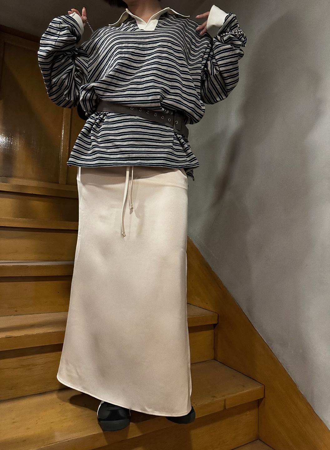 쏘투유 밀라노 맥시트임 스커트 3col 새틴 치마 트임 딥 슬릿 안감