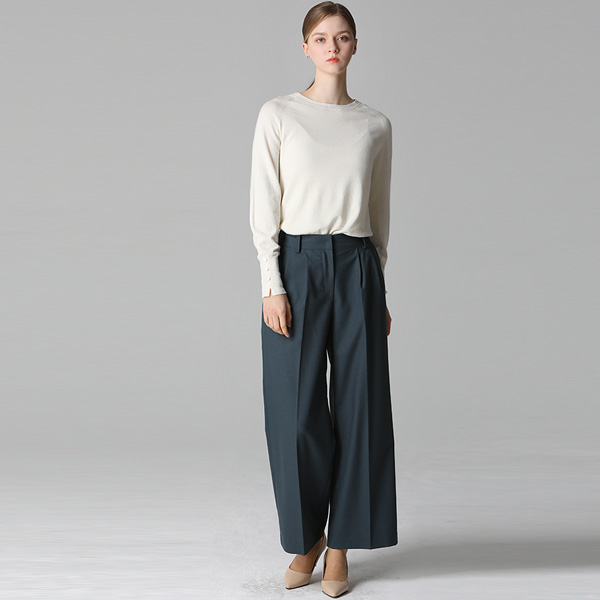 포스티 - [홈쇼핑방송/르오트(LeOT)] 와이드핏 울 블렌딩 시그니처 팬츠-사이즈 55~88까지