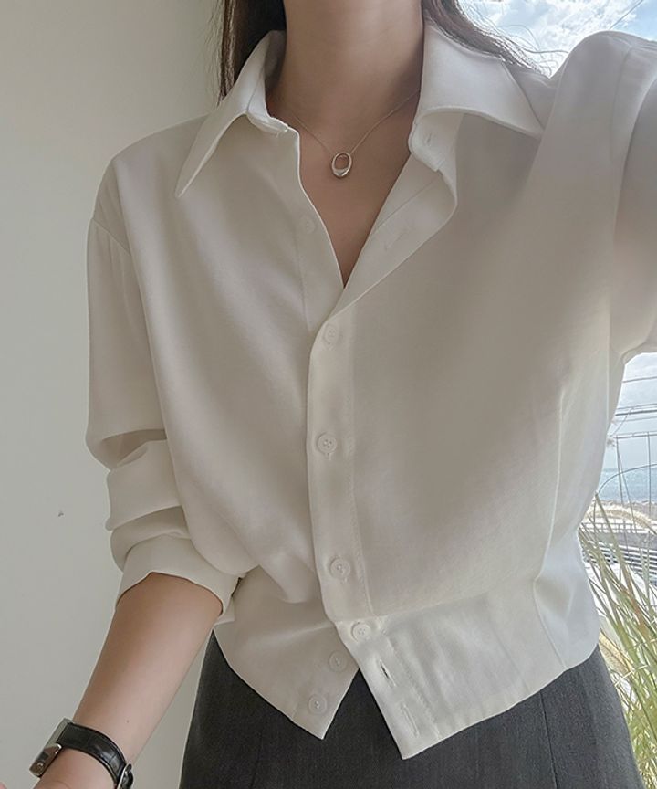 리얼코코 단독 베스트세일가을하객룩💍긴팔추가누적5만장링클프리자체제작 러피 핀턱 크롭 블라우스 5 Color