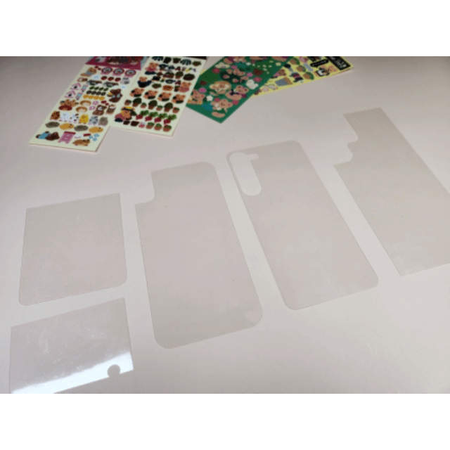 치즈하는냥이댕이 폰꾸필름 아이폰 갤럭시 OHP 투명필름 5장