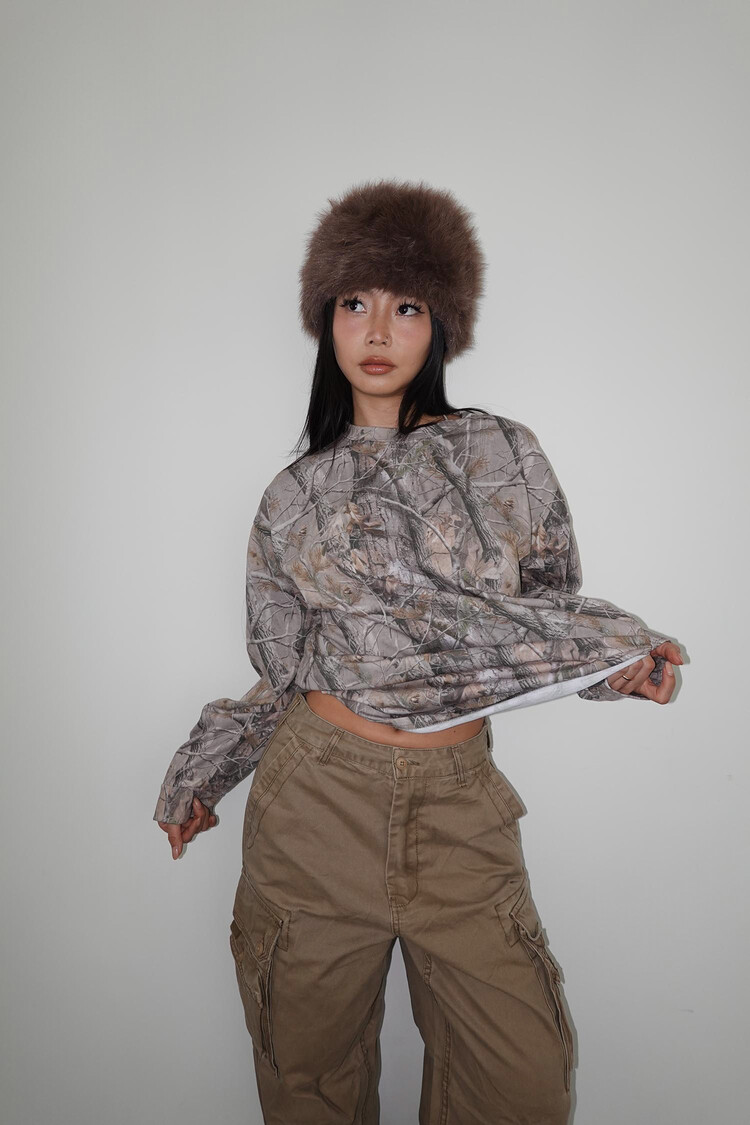 베이크먼데이 [2COLOR] Tree camo Long tee