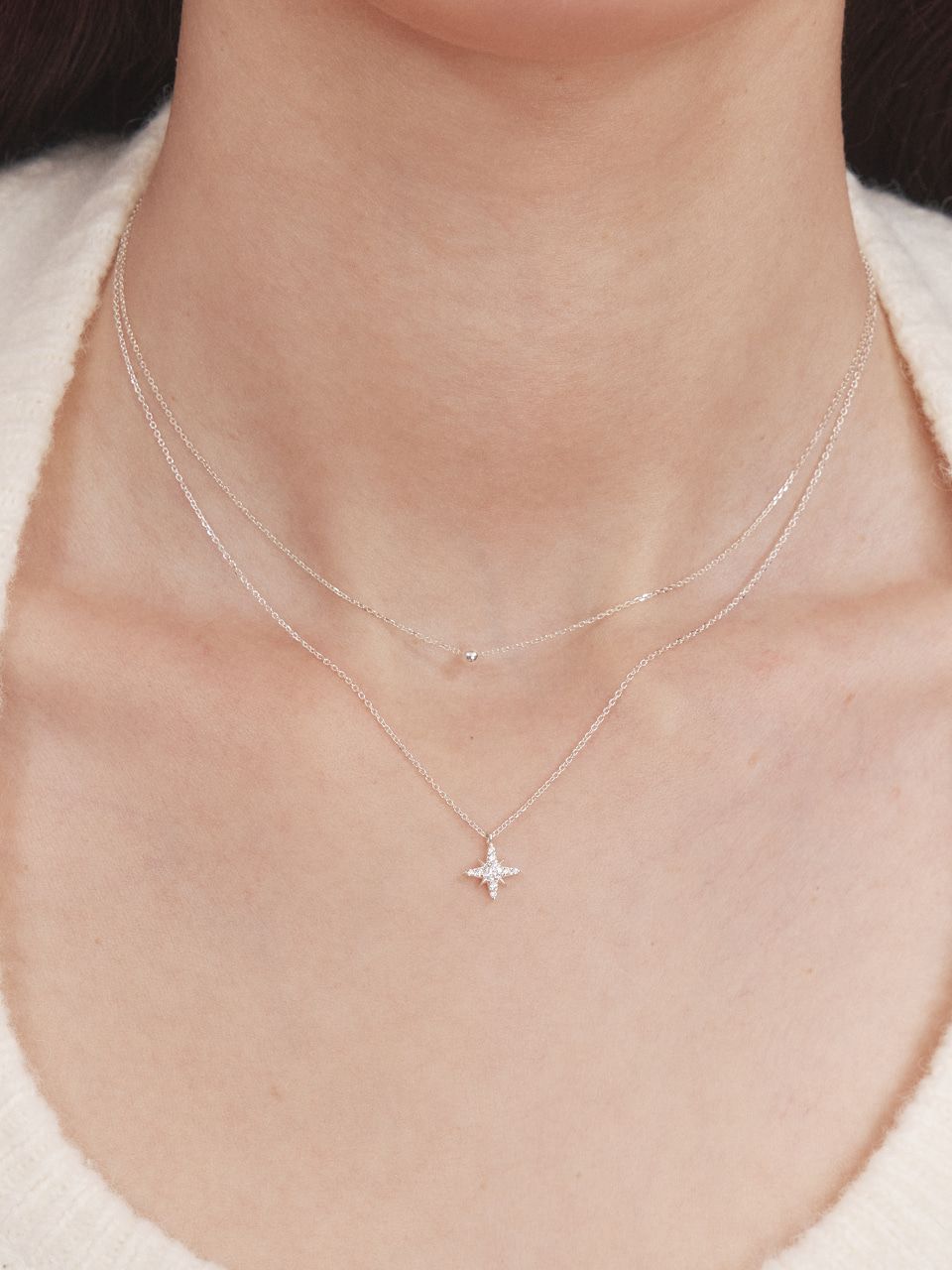 앵브록스 starlet ball layered necklace