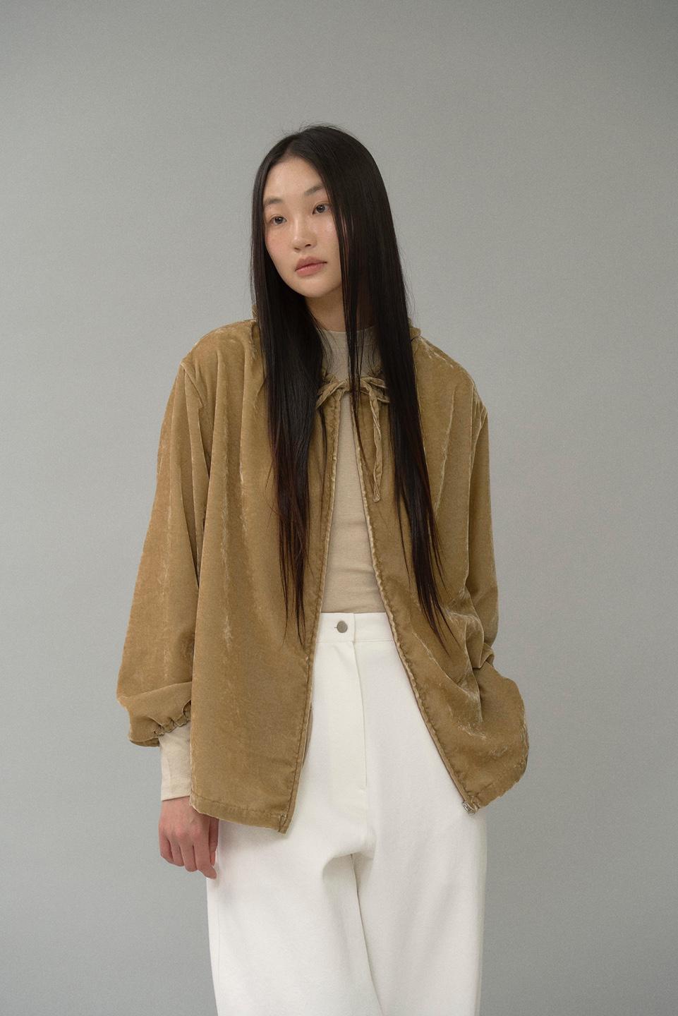 씨엘쇼룸 스타더스트 제이 벨벳 후드 집업 2color 25SS