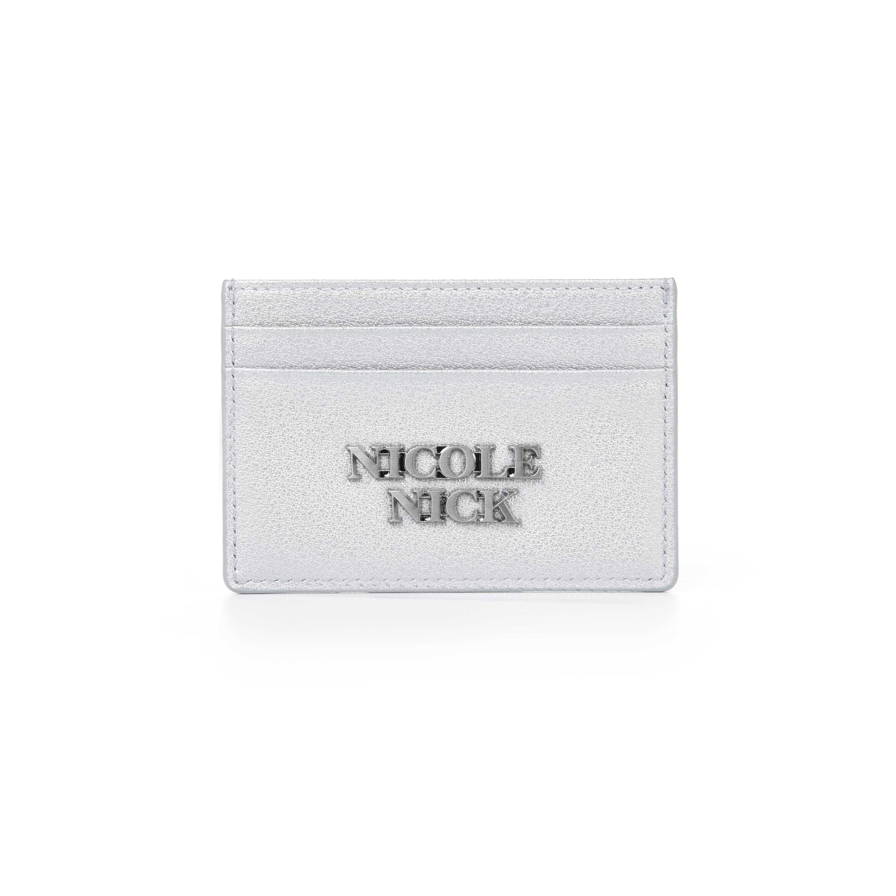 닉앤니콜 VINTAGE LEATHER SOFT CARD WALLET_SILVER
