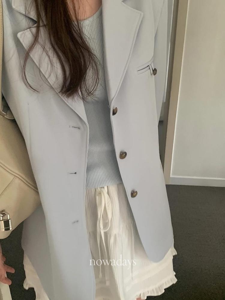 나우어데이즈 소라 당일 / pyt 프리티영띵 버블 자켓 카라 쓰리버튼 싱글 jk (2col)