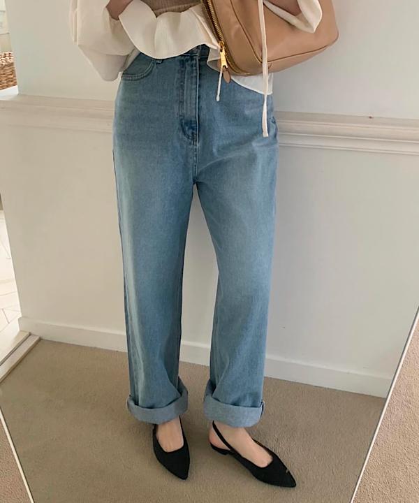 엠버쥬쥬 프리티영띵 스트릿 데님 팬츠 프영띵 pyt 25ss 일자 세미와이드 봄 청바지 와이드진