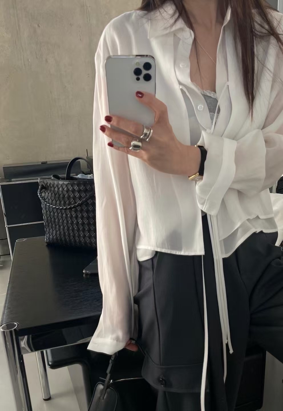 르아르디 (아이당일) fl 플라워 튤립 블라우스 (리본 끈 가디건 블라우스 25ss 데이트룩)