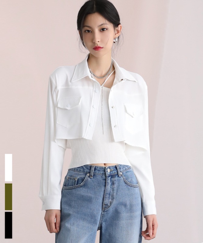 어반드레스 Arena pocket crop shirt - 3COL