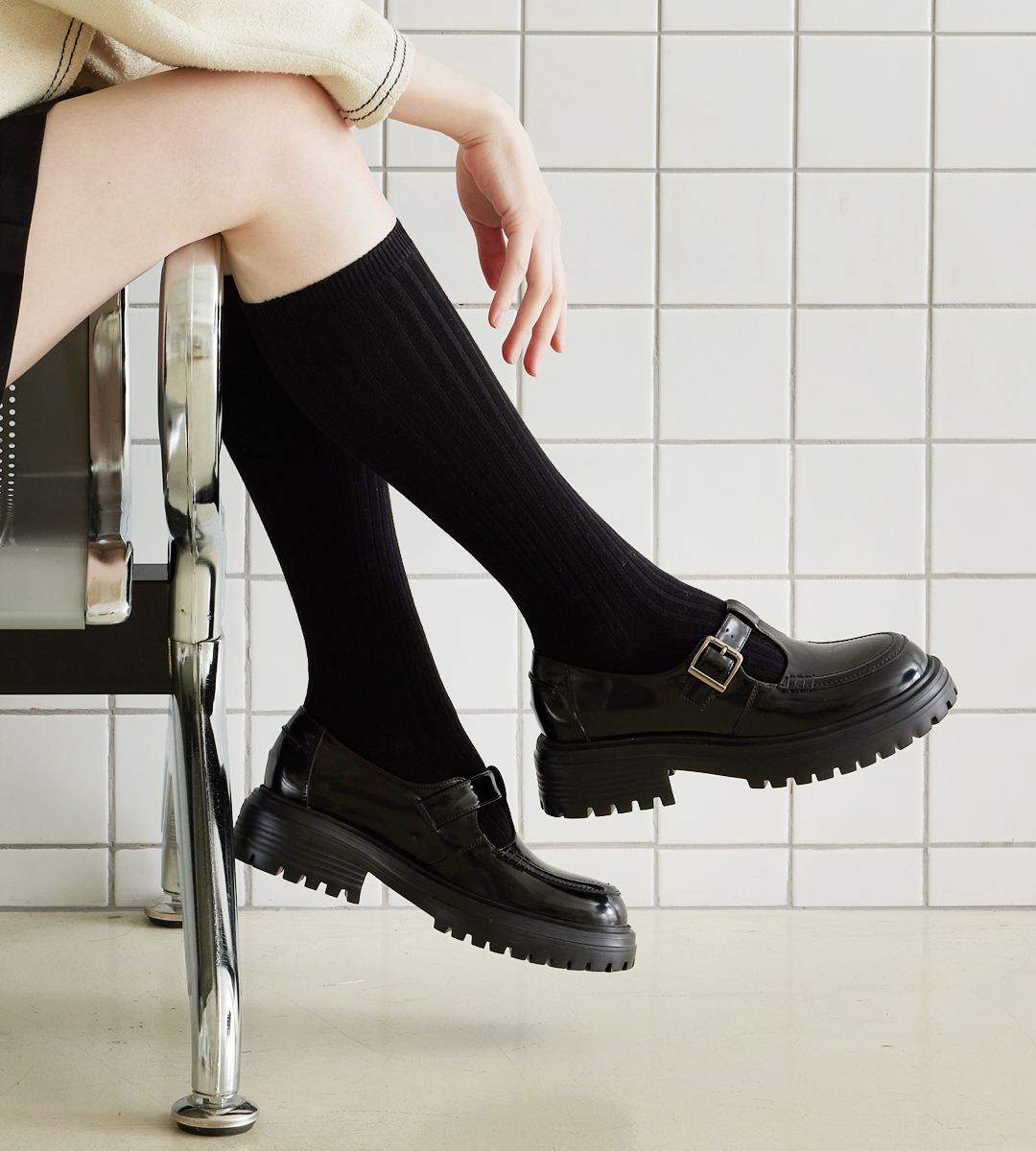 엘리자베스스튜어트 [하츠투하츠 착용] T 메리제인 통굽 로퍼 하객룩 (36105/40102)