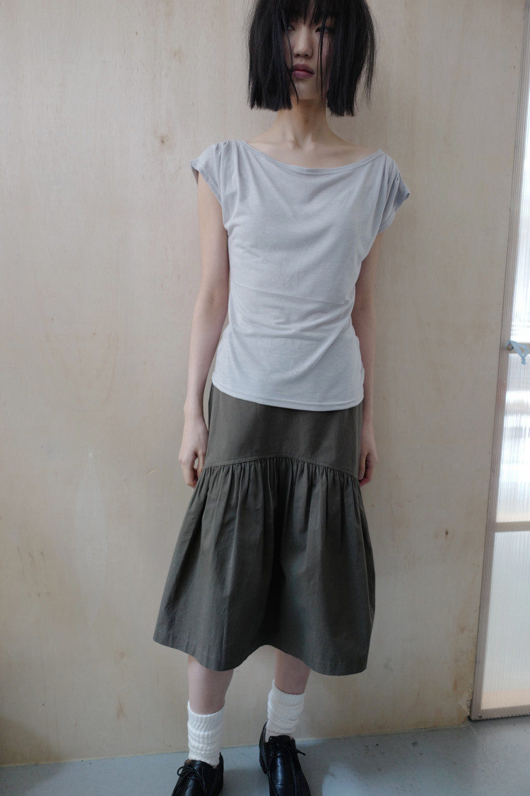 콜하그 wave shirring skirt (2c)