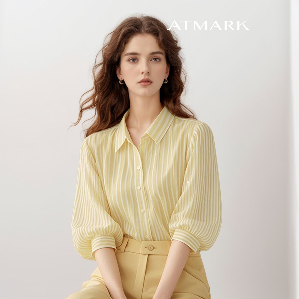 포스티 - ATMARK 벨퍼프7부블라우스_AA51BL029G