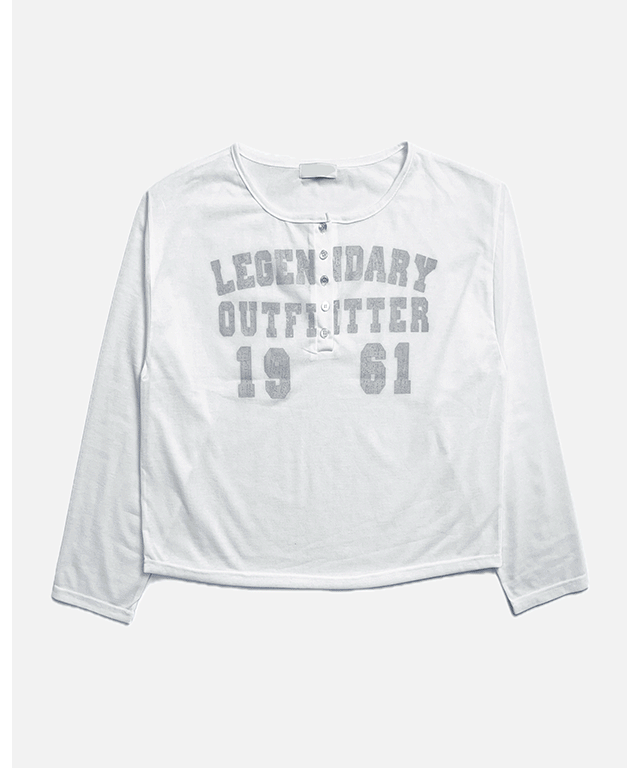 앤챈 0497 - Out loose snap long-sleeve T(4col)