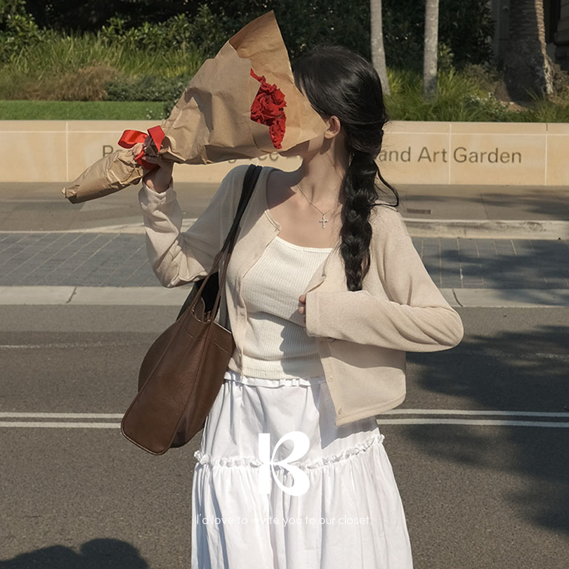 베이델리 [MADE/4color]네이처 부클 라운드넥 긴팔 가디건