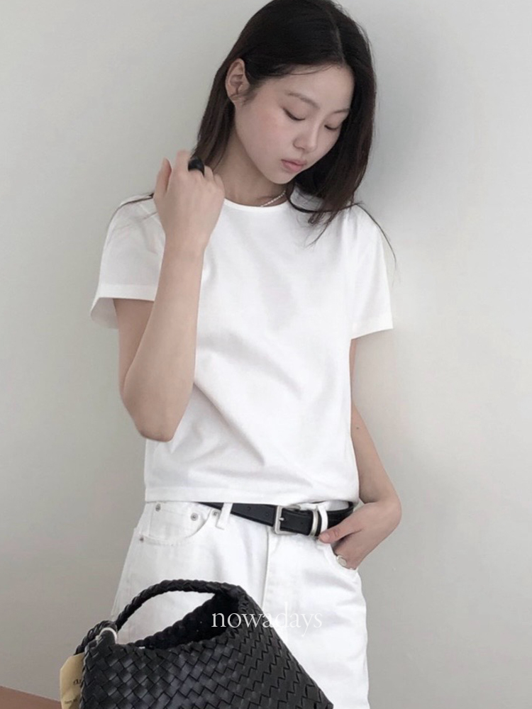 나우어데이즈 (재진행) Le Butter 르버터 플랫 티셔츠 라운드 베이직 반팔 t (3col)