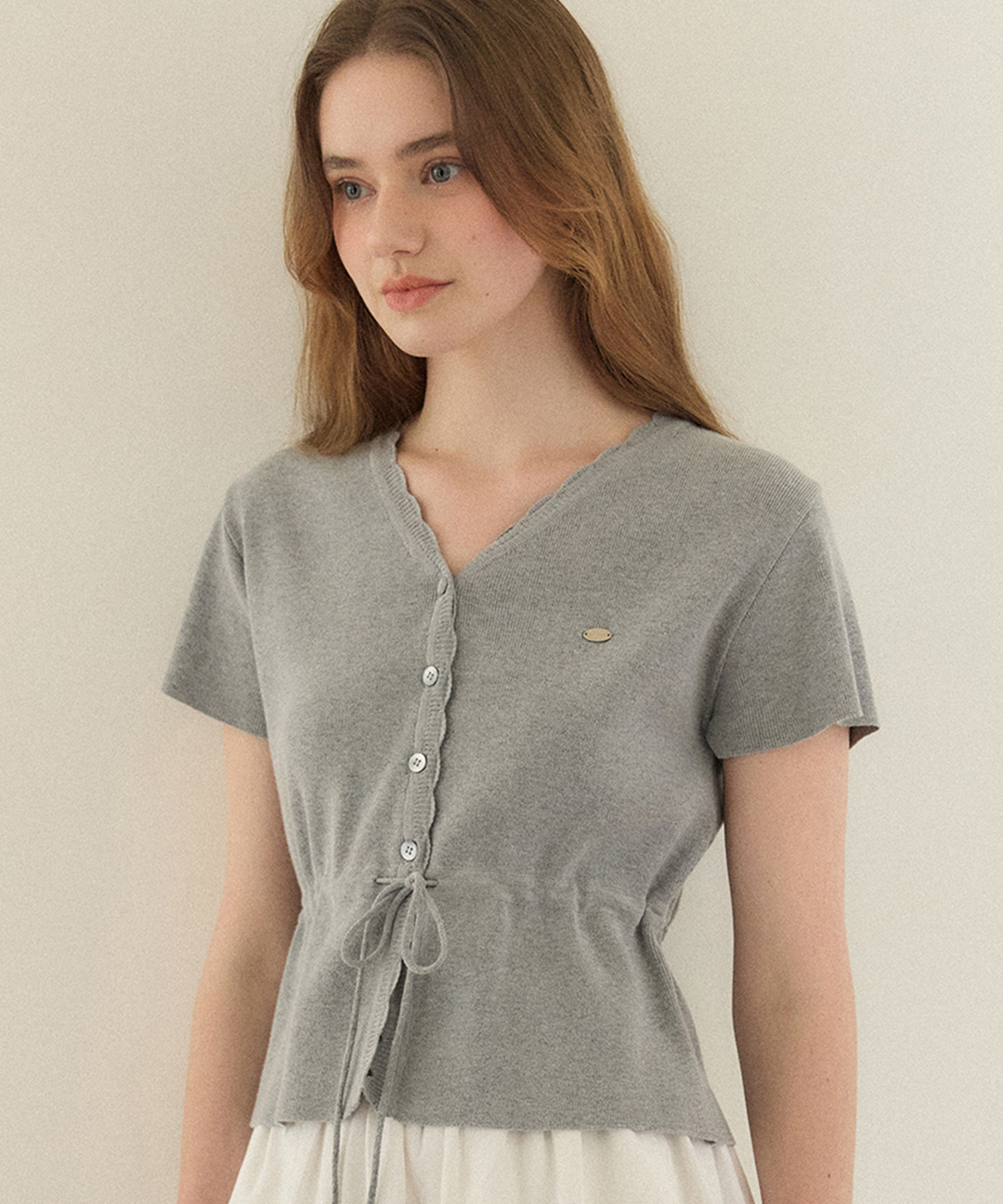 아워호프 V-neck Waist String Cardigan - 2color