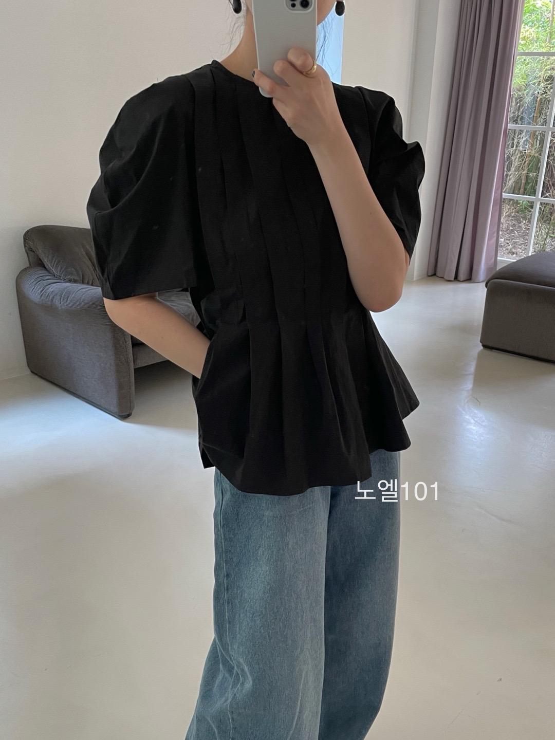 노엘101 (아이,검당일)basket 바스켓 마론 블라우스 2col