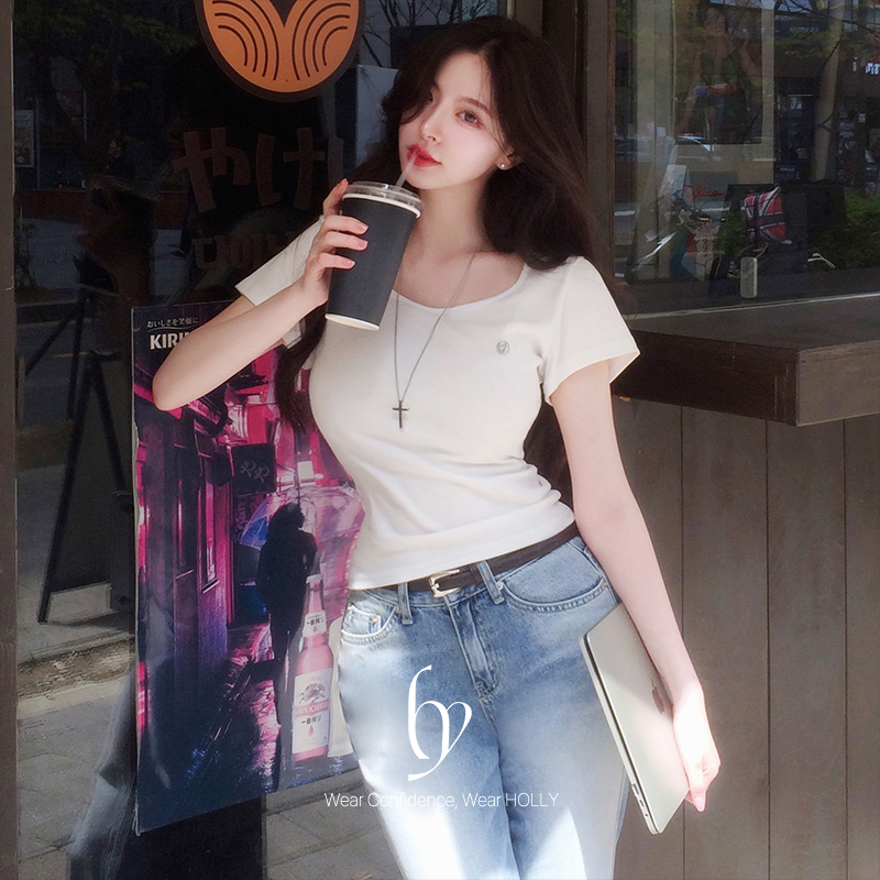 홀리 [1만장돌파🏆/컬러추가!](2size) made 돌체 유넥 실켓 쫀득 반팔티