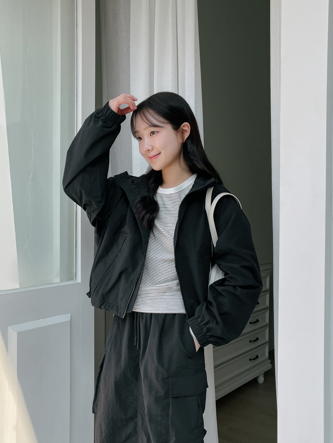 후아유 [25SS NEW/SET]후드 윈드브레이커(F) / WHJJF2313F