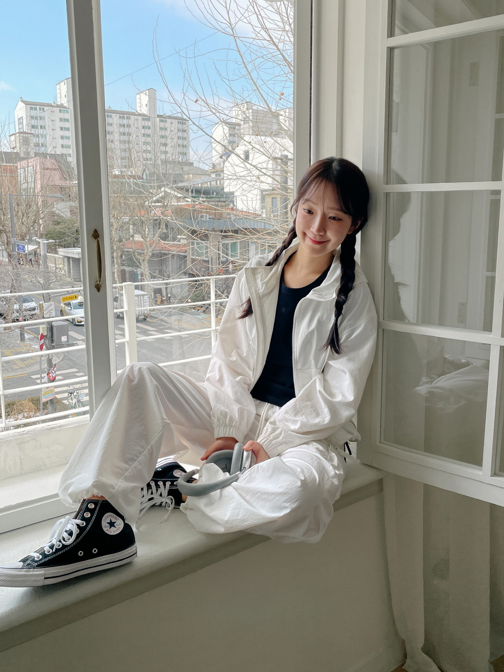 후아유 [25SS NEW] 나일론 카고 팬츠(Set-up) / WHTAF2313F