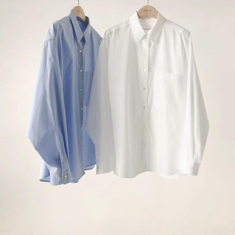 릴썸 온스 박시 셔츠 코튼 오버핏 포켓 카라 남방 2col ounce