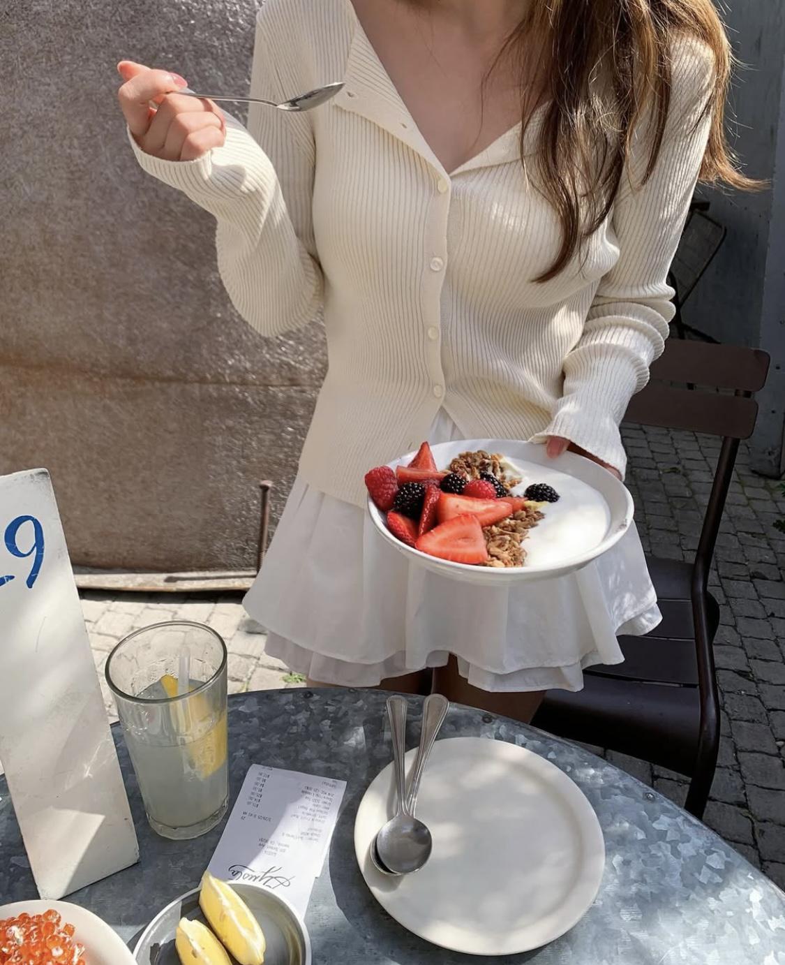 무니에트 [MUNIATE/무니에트] riette 리에뜨 브런치 가디건 골지 여리 니트 cd