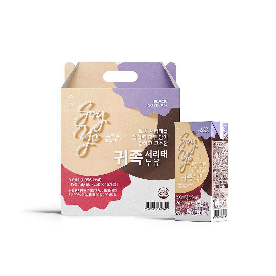 소미노 소미노 소이요 귀족서리태두유 [190ml x 16팩]
