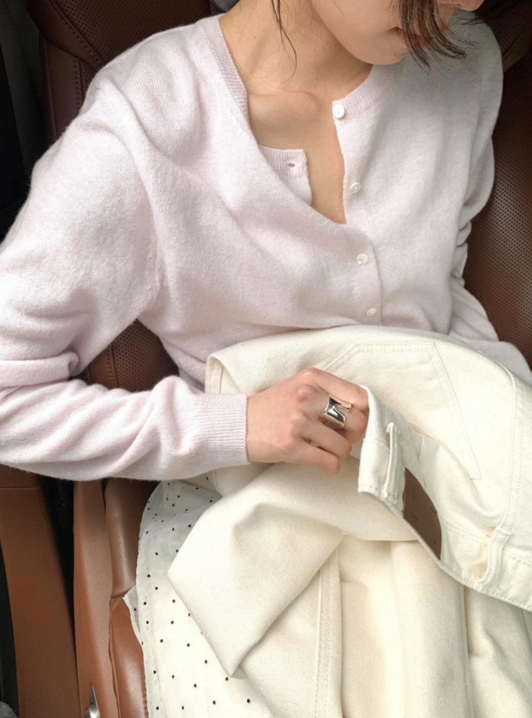 드시에 [그레이,핑크 당일] 드온도 노튼 봄 캐시미어 가디건 deondo (5color)